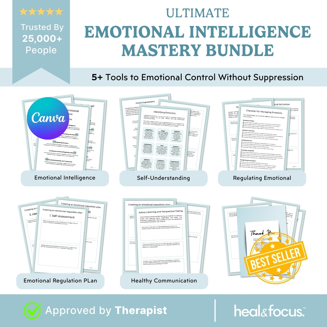Emotional Intelligence Mastery Bundle for Growth & Calm – Heal & Focus