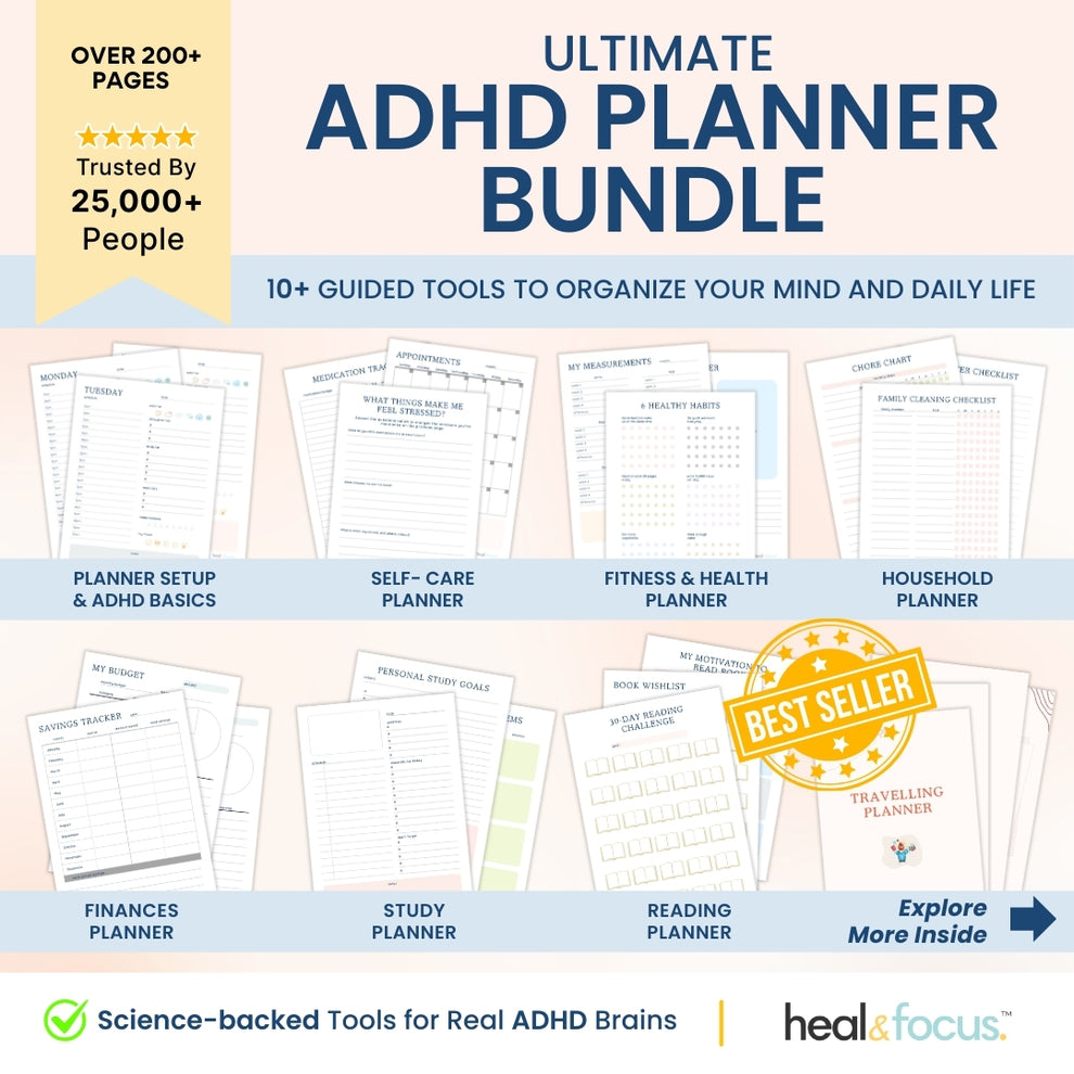 Ultimate ADHD Planner Bundle – Structure Your Day with Confidence ...
