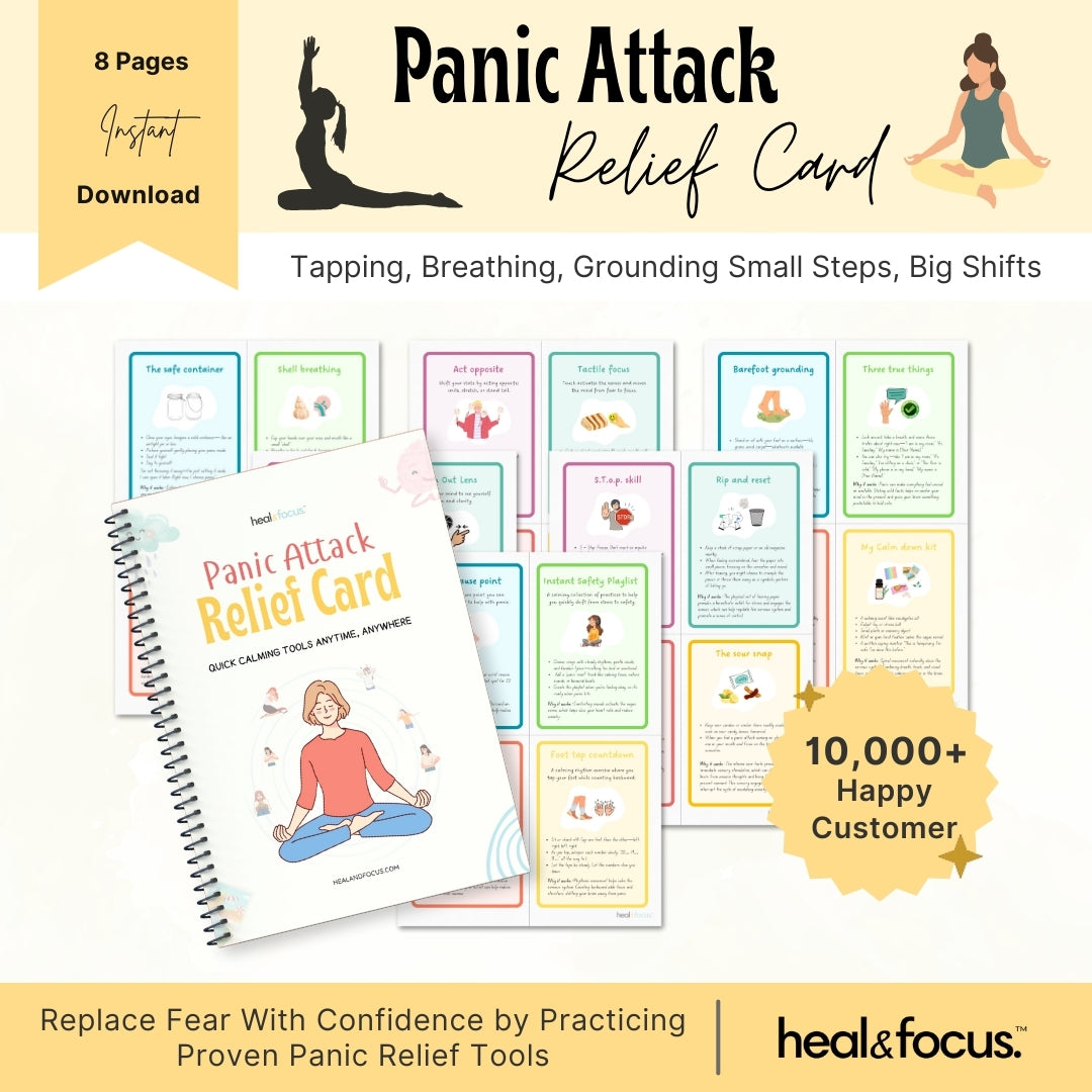 Panic Attack Relief Card – Quick Anxiety Calming Tools Anytime – Heal ...